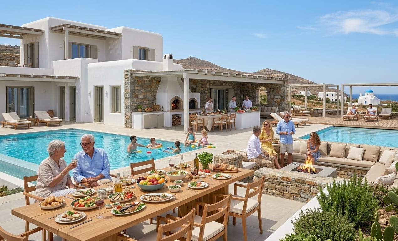 Paros Villas for Large Groups - Loyal Villas Luxury